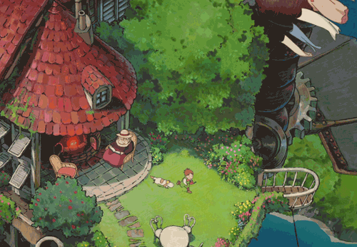 Download Anime Howl's Moving Castle Gif