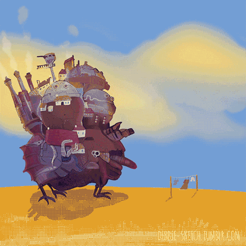 Download Anime Howl's Moving Castle Gif