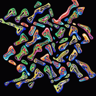 Download Abstract Shapes Colorful Shapes Digital Artwork Modern Design Gif