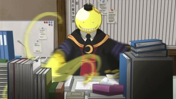 Assassination Classroom — Koro-sensei's Magical Desk Dance - Gif Abyss