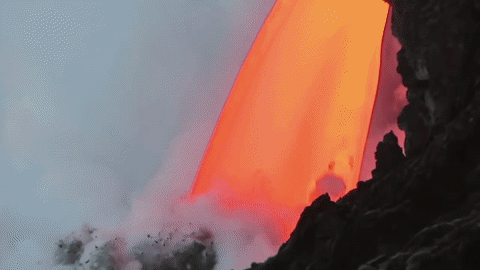Download Ocean Nature Lava Volcano Gif