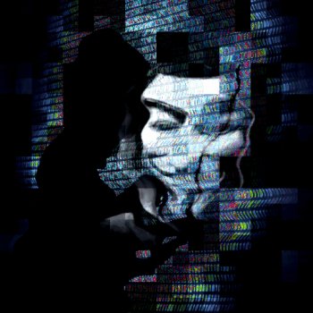 Anonymous Hacker Breaking Through the Digital Code