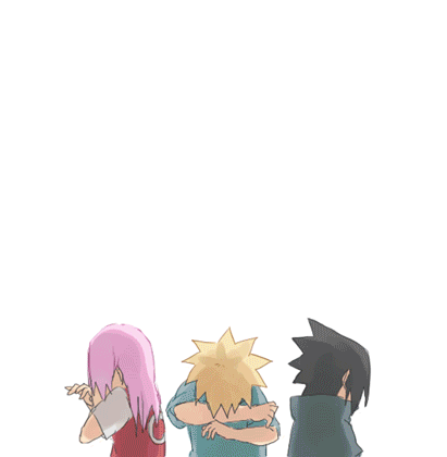 Naruto Trio: Animated Farewell (GIF)