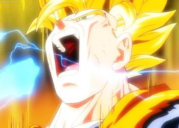Super Saiyan 2 Goku Power-Up Animated GIF - Gif Abyss