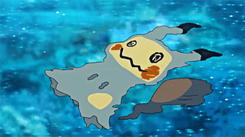 Mystical Mimikyu Gliding Through the Pokémon Void