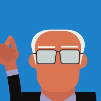 Download Celebrity Bernie Sanders Businessman Glasses Illustration Gif