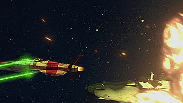 Download Sci Fi Futuristic Anime Space Battleship Yamato Gif
