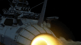 Download Sci Fi Futuristic Anime Space Battleship Yamato Gif - Gif Abyss