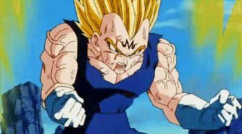 Majin Vegeta's Fierce Transformation | Dragon Ball Z Anime Power-Up GIF ...
