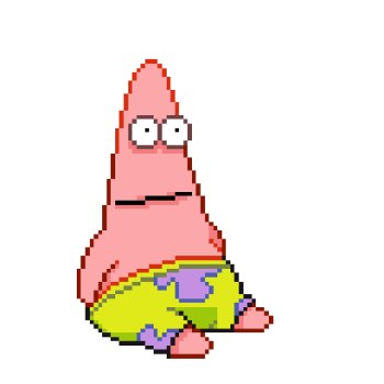 Pixelated Patrick Star Animation from SpongeBob SquarePants Cartoon ...