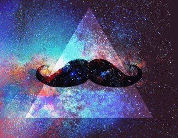 Cosmic Mustache in the Galactic Triangle - Gif Abyss