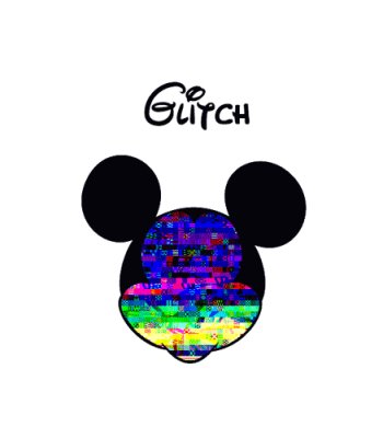 Download Movie Disney Mickey Mouse Glitch Art Pop Culture Gif - Gif Abyss