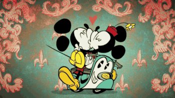 Disney's Mickey Mouse Lovestruck Kiss & Hug Animated Moment