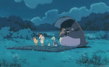 Totoro’s Night Umbrella: Magical Rainy Evening in Anime Wonderland ...