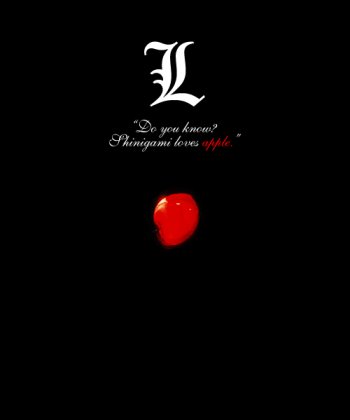 L's Crimson Apple — Death Note (Animated GIF)