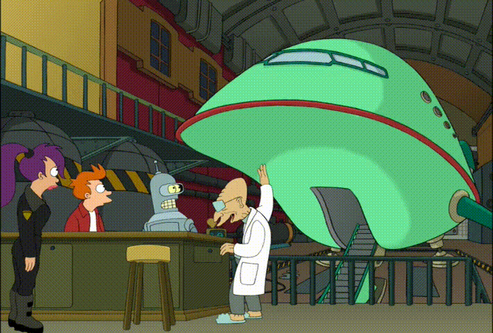 Download Sci Fi Futuristic Comedy TV Show Futurama Gif