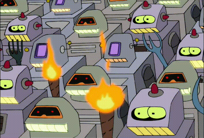 Download Sci Fi Futuristic Comedy TV Show Futurama Gif