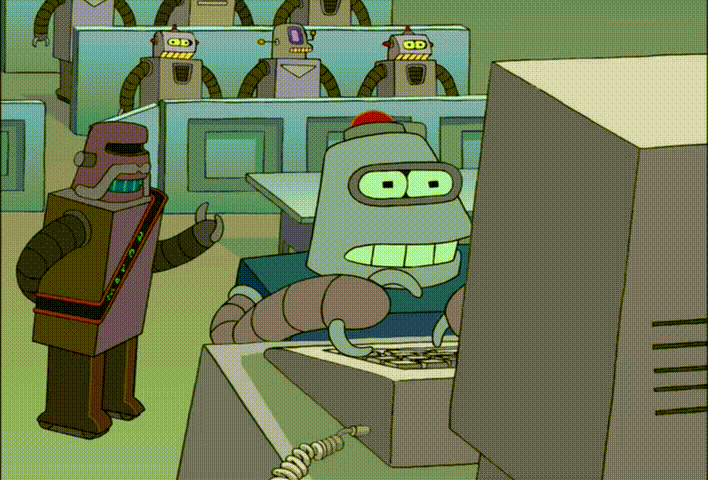 Download Sci Fi Futuristic Comedy TV Show Futurama Gif