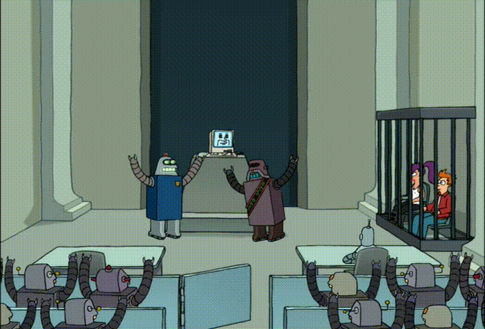 Download Sci Fi Futuristic Comedy TV Show Futurama Gif