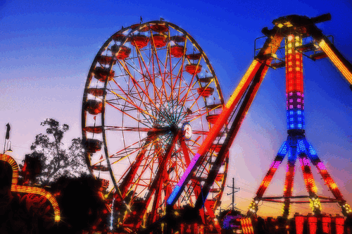 Download Amusement Park Man Made Ferris Wheel Gif