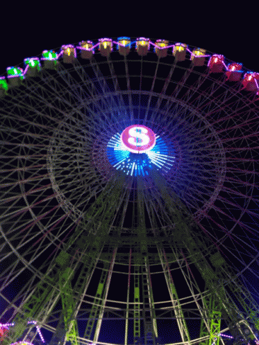 Download Amusement Park Man Made Ferris Wheel Gif