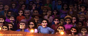 Coco's Animated Skeleton Crowd Celebration