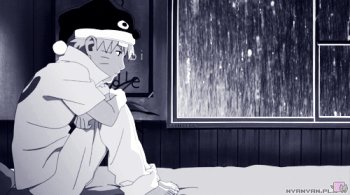 Naruto Uzumaki Reflects in Rainy Pajama Nights – Anime Mood GIF