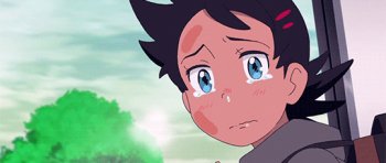 Goh — Blue‑Eyed, Two‑Toned Hair Crying (Pokémon GIF) - Gif Abyss