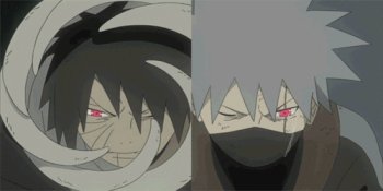 Naruto GIF — Sharingan Showdown: Kakashi vs Obito - Gif Abyss