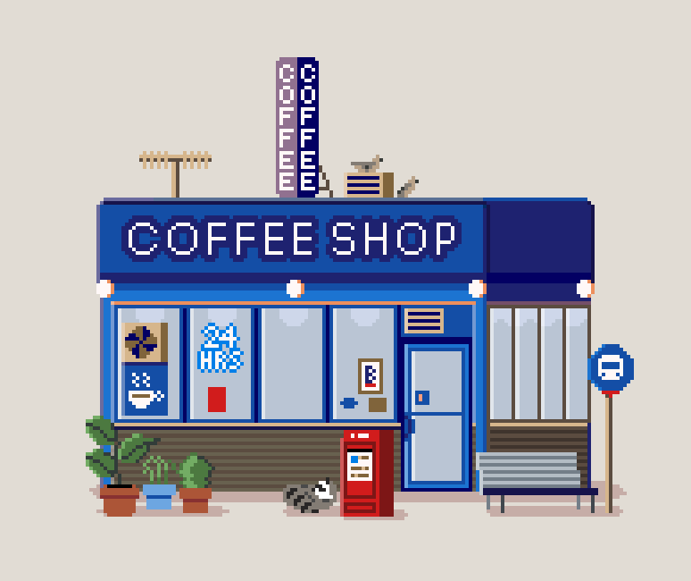 Coffee Shop - Gif Abyss