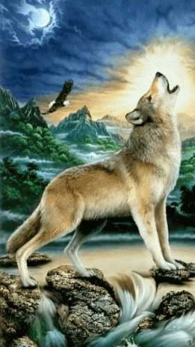Fantasy Wolf Gif - Gif Abyss