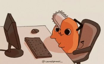 Pochita Powers Up: Chainsaw Man Anime Meets Computer Cartoon Fun - Gif ...
