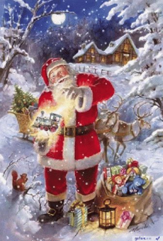 Download Santa Holiday Christmas Santa Claus Winter Gif - Gif Abyss