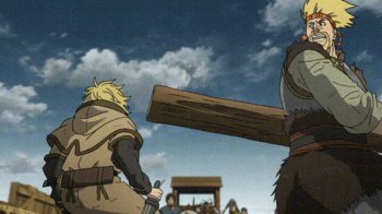 Vinland Saga: Thorfinn & Thorkell Clash (Animated GIF) - Gif Abyss