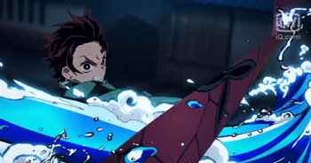 Tanjiro Kamado’s Water Breathing Strike – Demon Slayer Animation - Gif ...