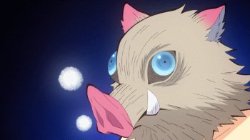Inosuke's Fierce Gaze | Demon Slayer: Kimetsu no Yaiba Anime GIF