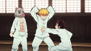 Demon Slayer Trio Training: Tanjiro, Zenitsu & Inosuke in Action