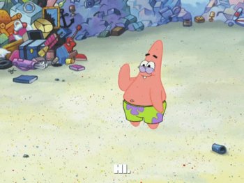 Patrick Star Waves Hello — SpongeBob SquarePants TV GIF