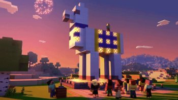Epic Minecraft Celebration: The Giant Llama Unveiled!