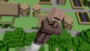 Minecraft Villager's Meteoric Leap: Animated Adventure Gif - Gif Abyss