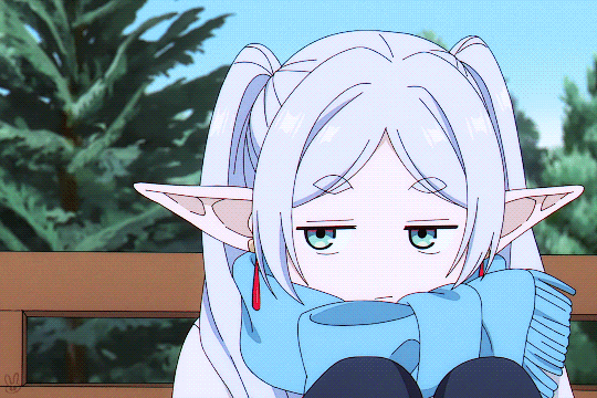 Enjoy Frieren's Quiet Moment - Download the GIF!