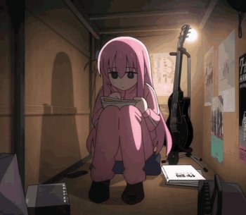 Download Anime Bocchi The Rock! Hitori Gotou Reading Gif - Gif Abyss