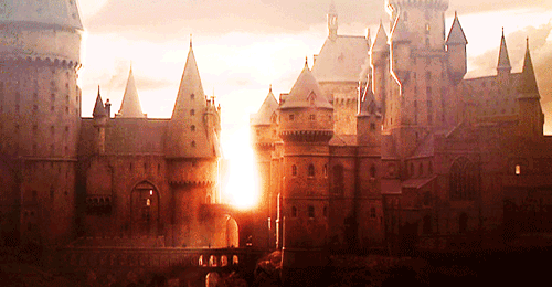 Magical Sunrise at Hogwarts - Animated GIF from Harry Potter