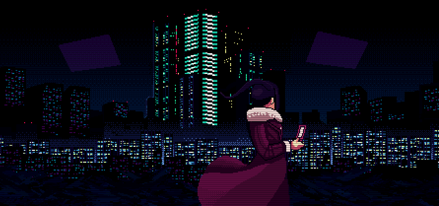 Neon Dreams: A Cyberpunk Pixel Art Animation