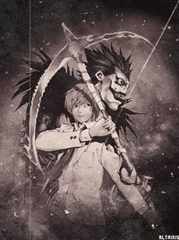 Light and Ryuk: Animated Glimpse into Death Note - Gif Abyss