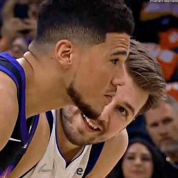 NBA Showdown: Luka Dončić & Devin Booker - Animated GIF
