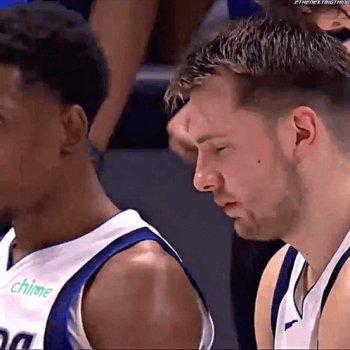 Luka Dončić Courtside Moment - Animated GIF