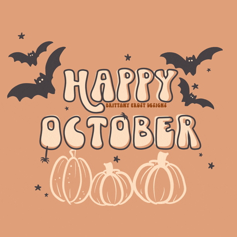 Happy October: A Spooky Animated Bat GIF
