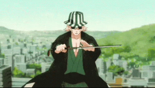 Kisuke Urahara in Action: A Dynamic Bleach Animation