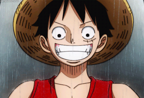 Monkey D. Luffy's Epic Rain Dance - One Piece Animated GIF